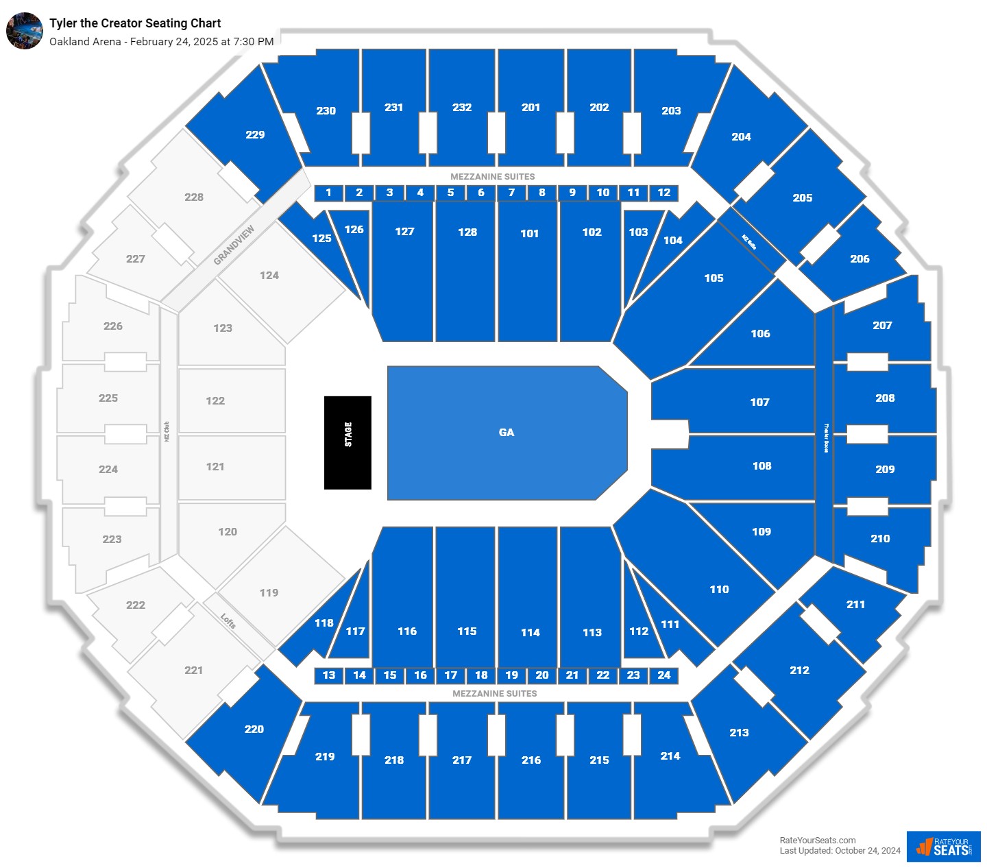 Oakland Arena Seating Chart - RateYourSeats.com