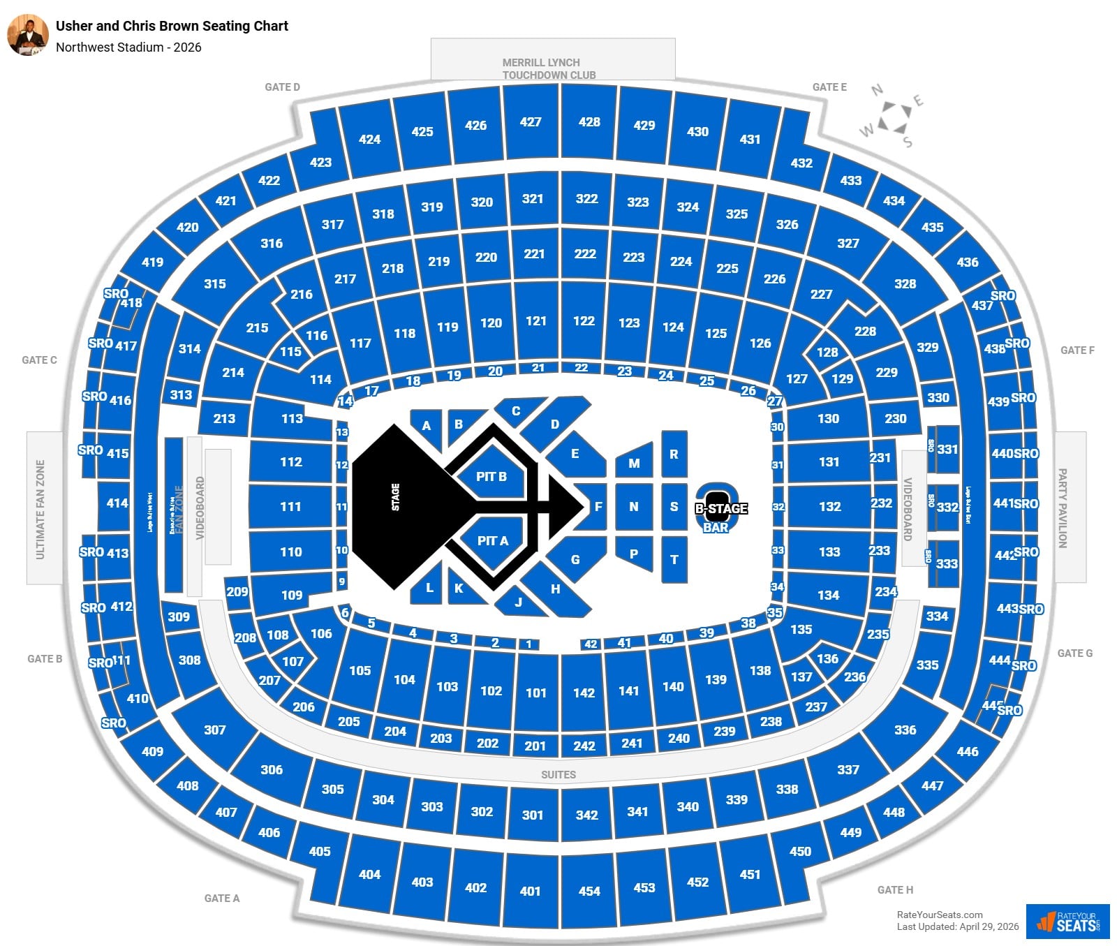 Northwest Stadium Concert Seating Chart - RateYourSeats.com
