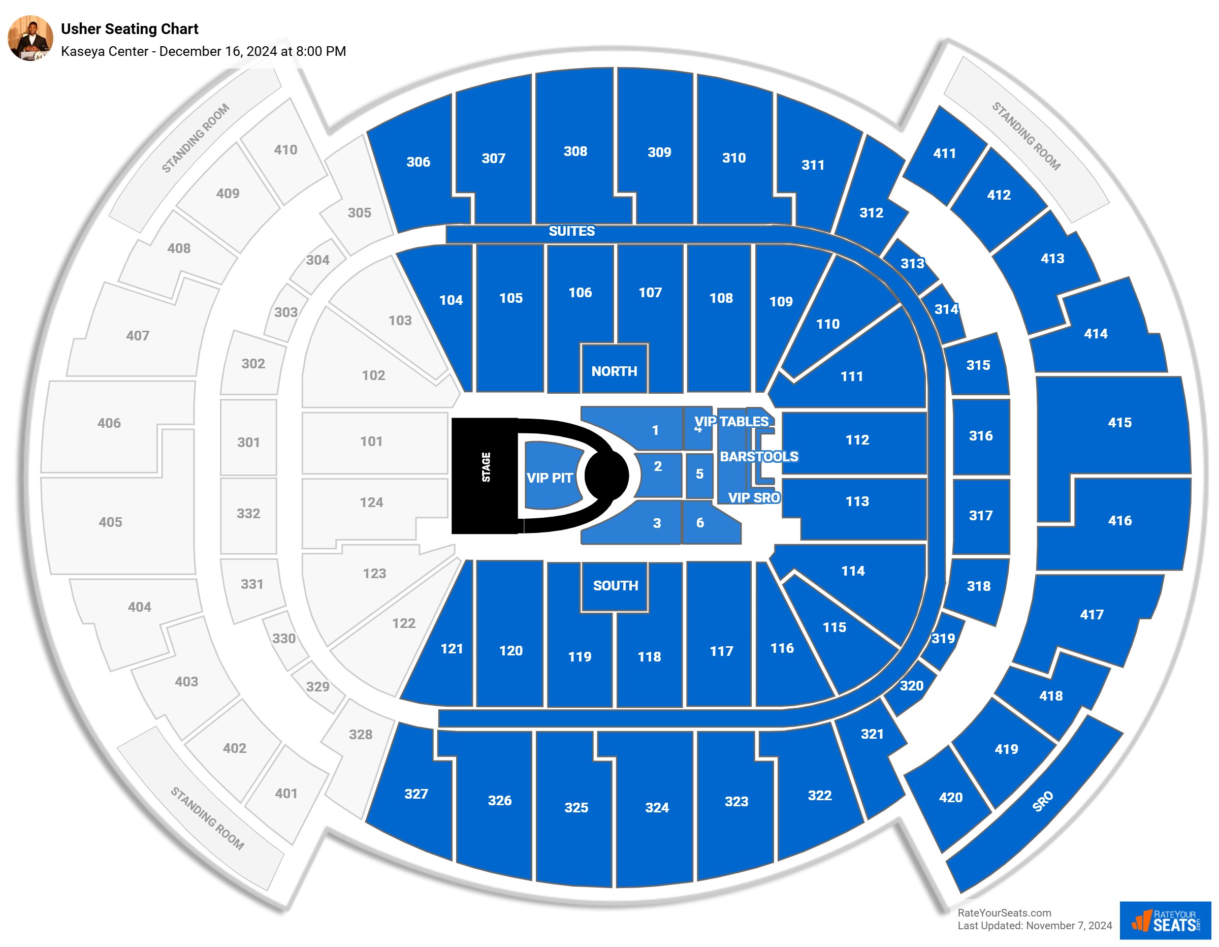 Kaseya Center Concert Seating Chart - RateYourSeats.com