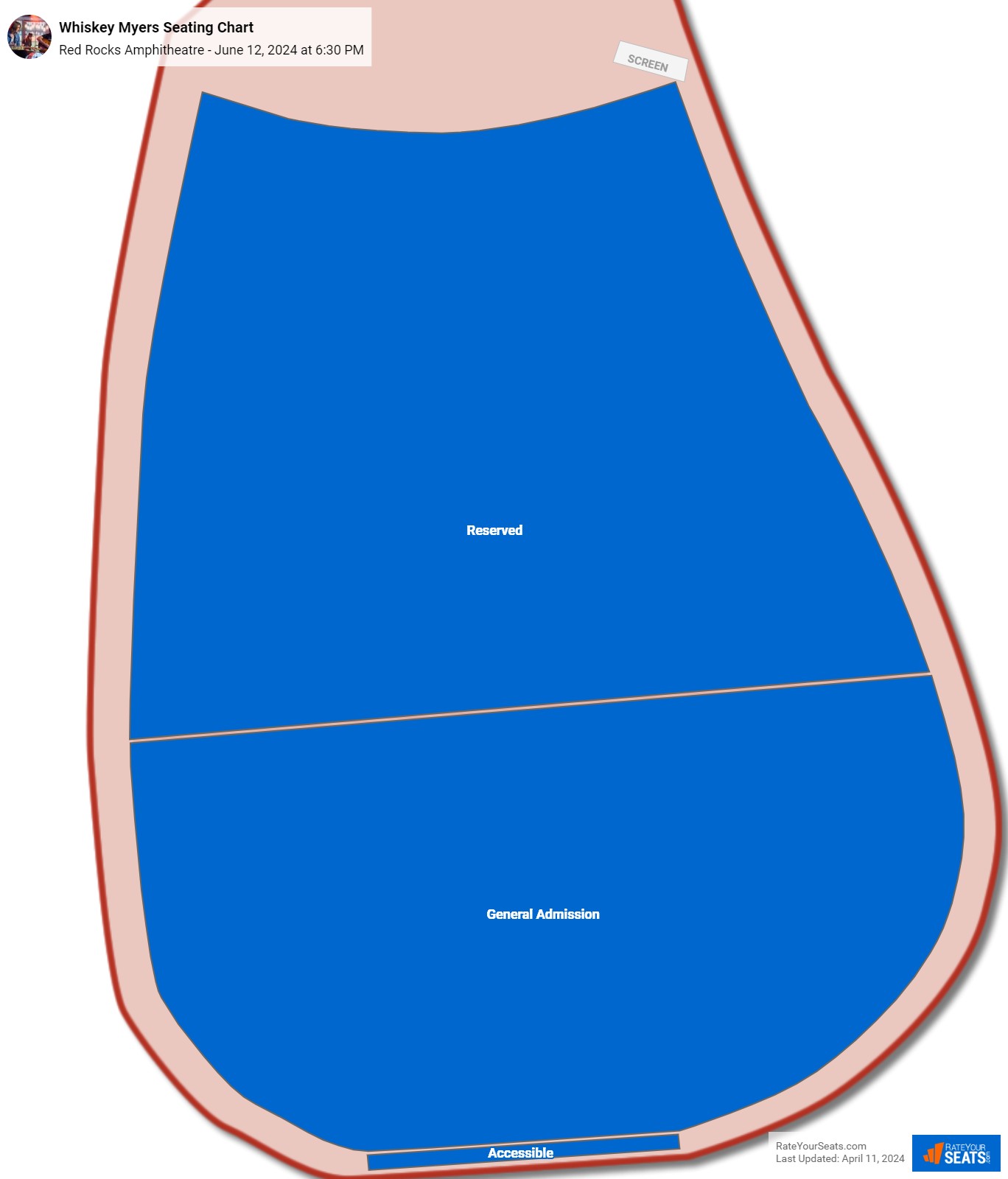 Red Rocks Amphitheatre Seating Chart - RateYourSeats.com