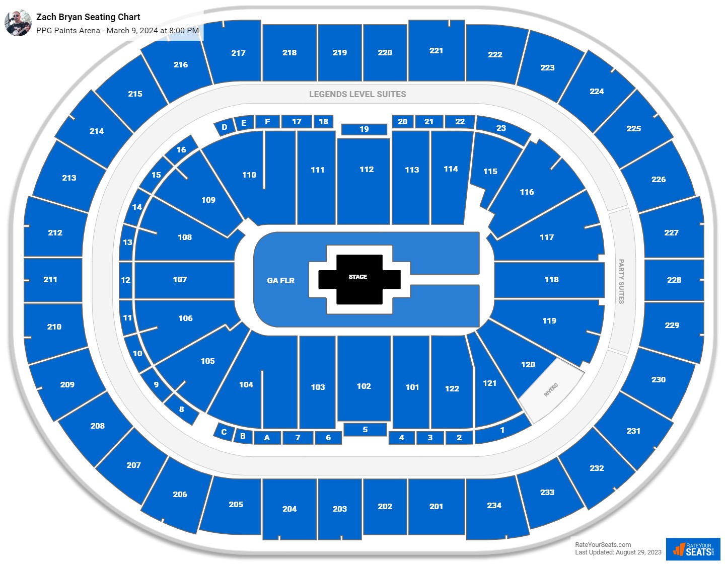 PPG Paints Arena Concert Seating Chart - RateYourSeats.com