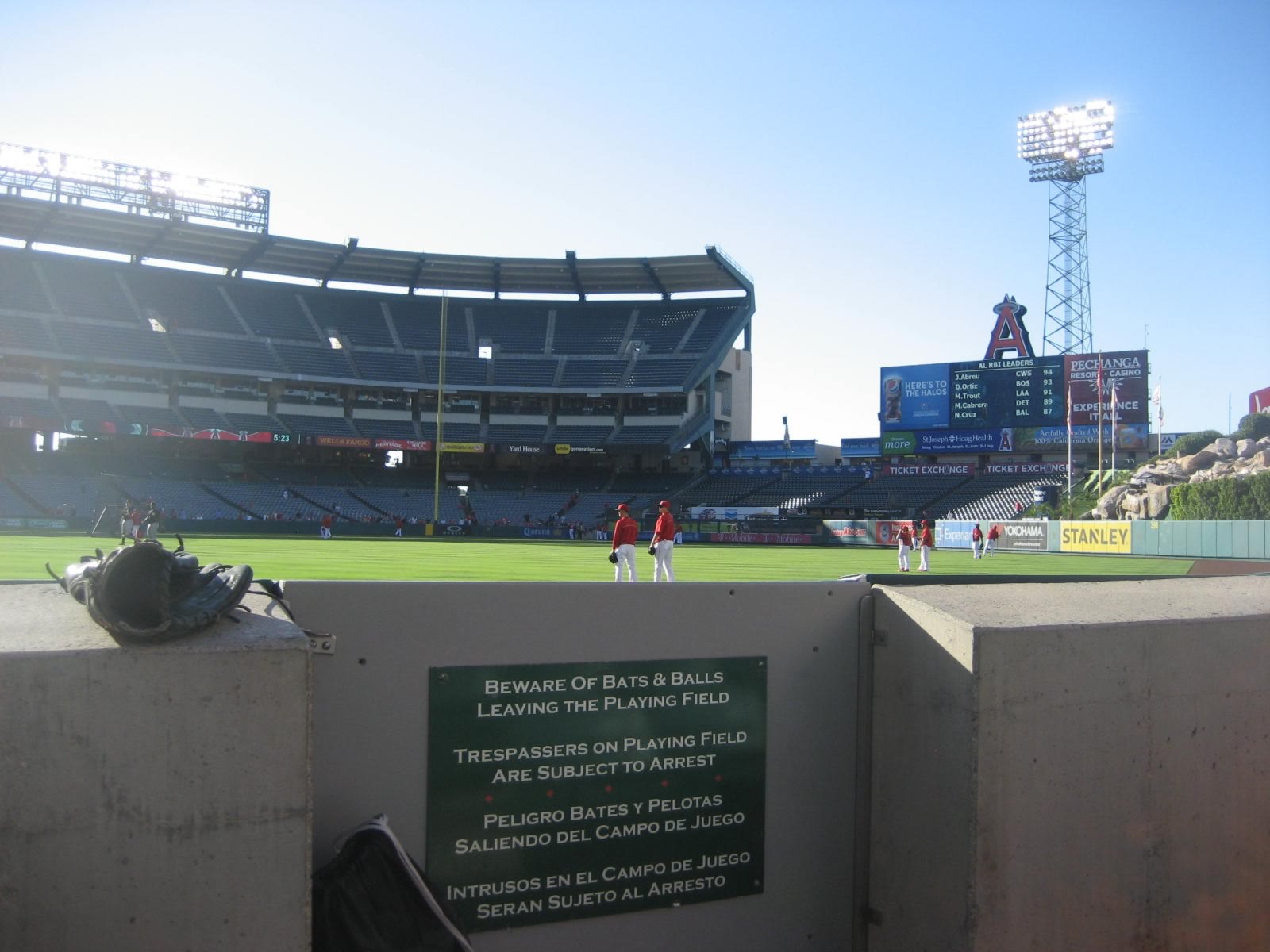 One of the only OK seats in Section 134: Angel Stadium Section 134 ...