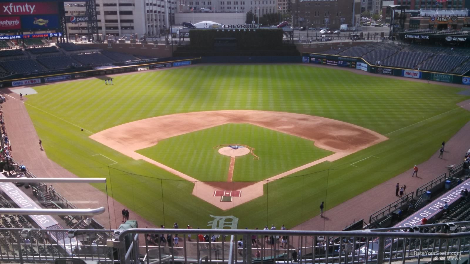 Upper Level Infield - Comerica Park Baseball Seating - RateYourSeats.com