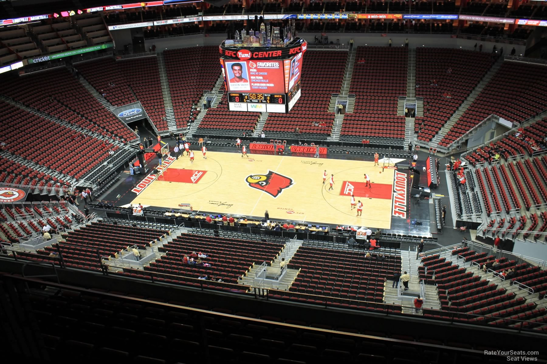 KFC Yum! Center Section 322 - Louisville Basketball - RateYourSeats.com
