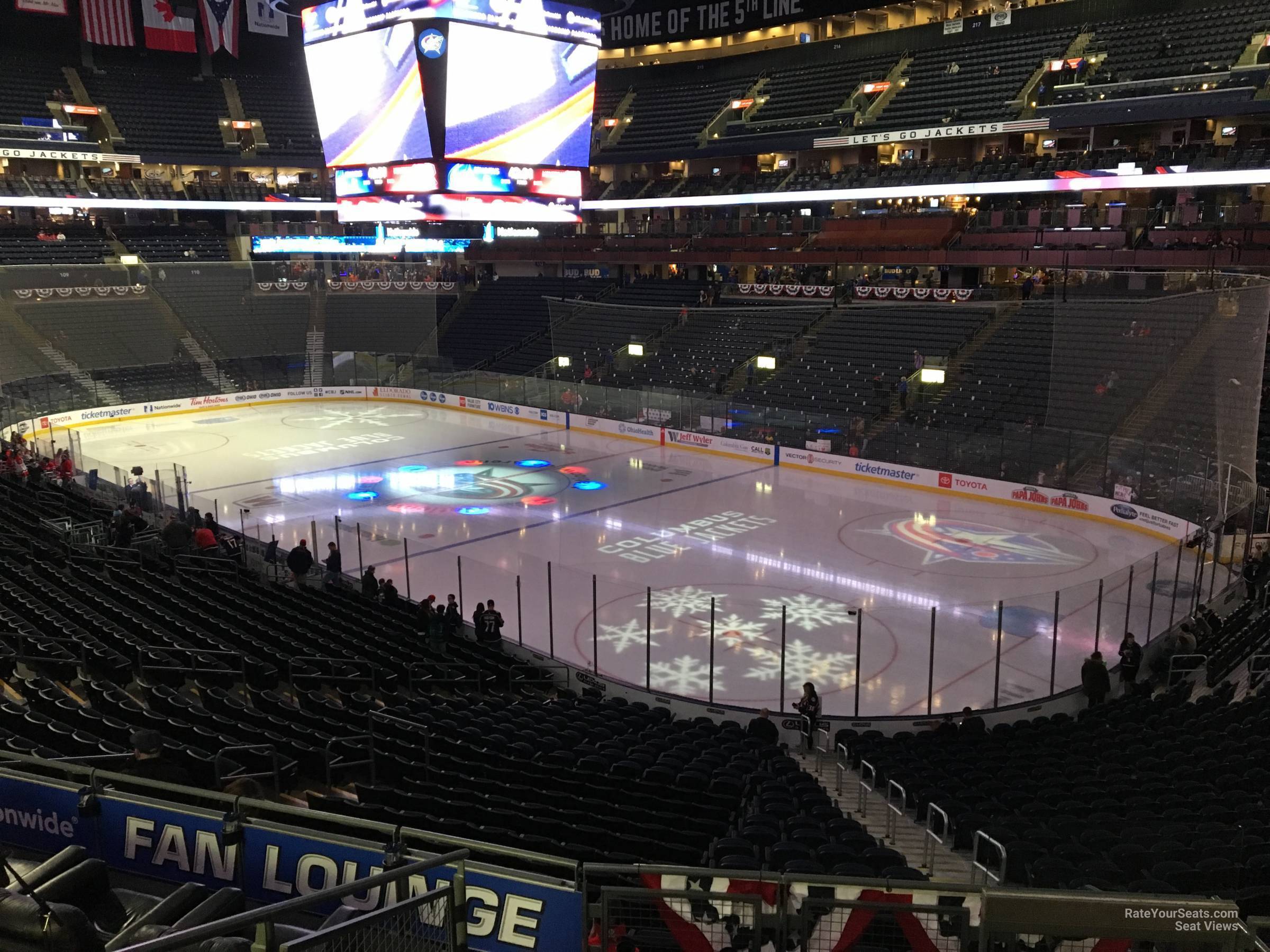 Nationwide Arena Detailed Seating Chart Section 101 Row Aa Nationwide