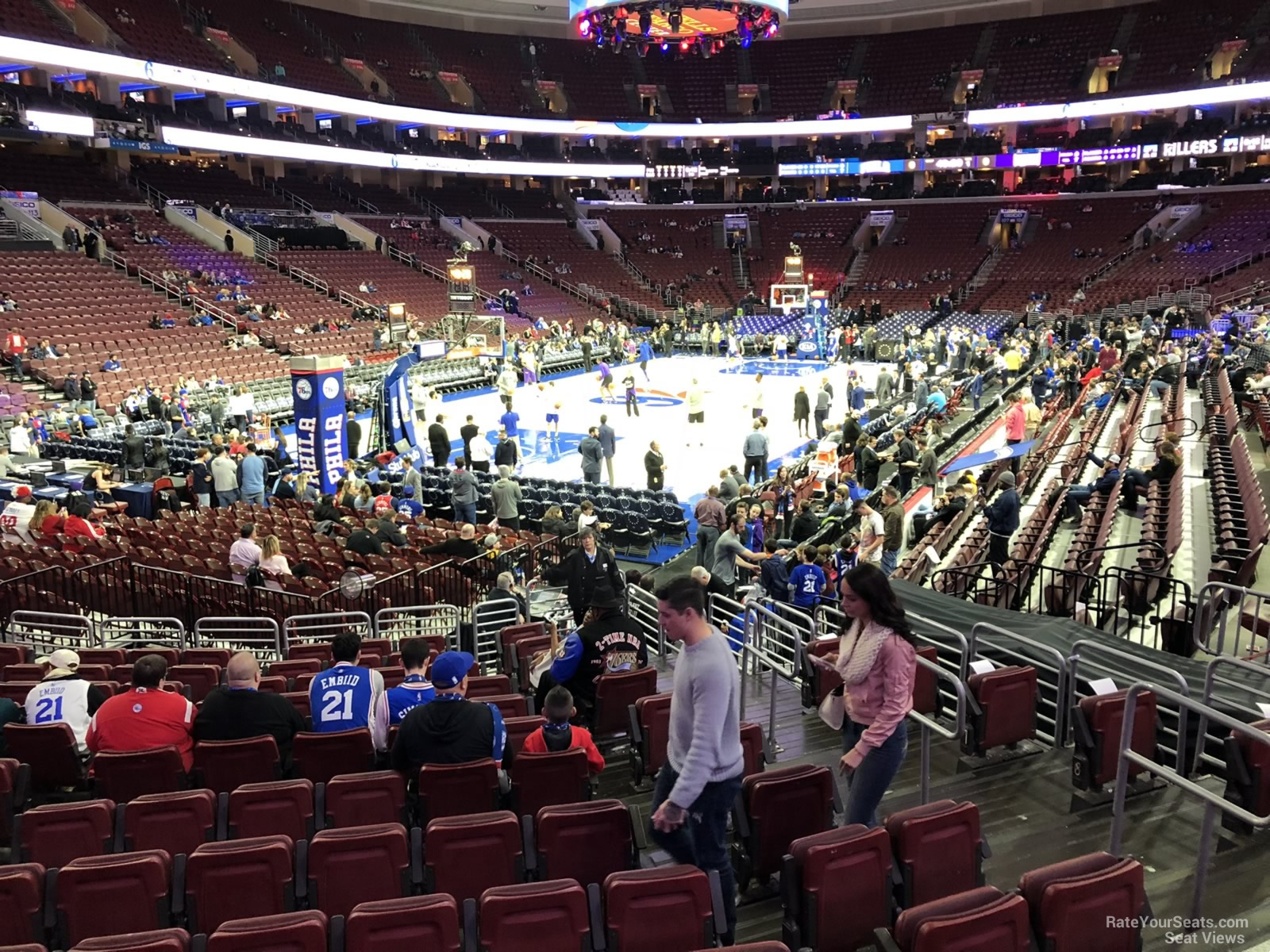 Wells Fargo Center Section 121 - Philadelphia 76ers - RateYourSeats.com